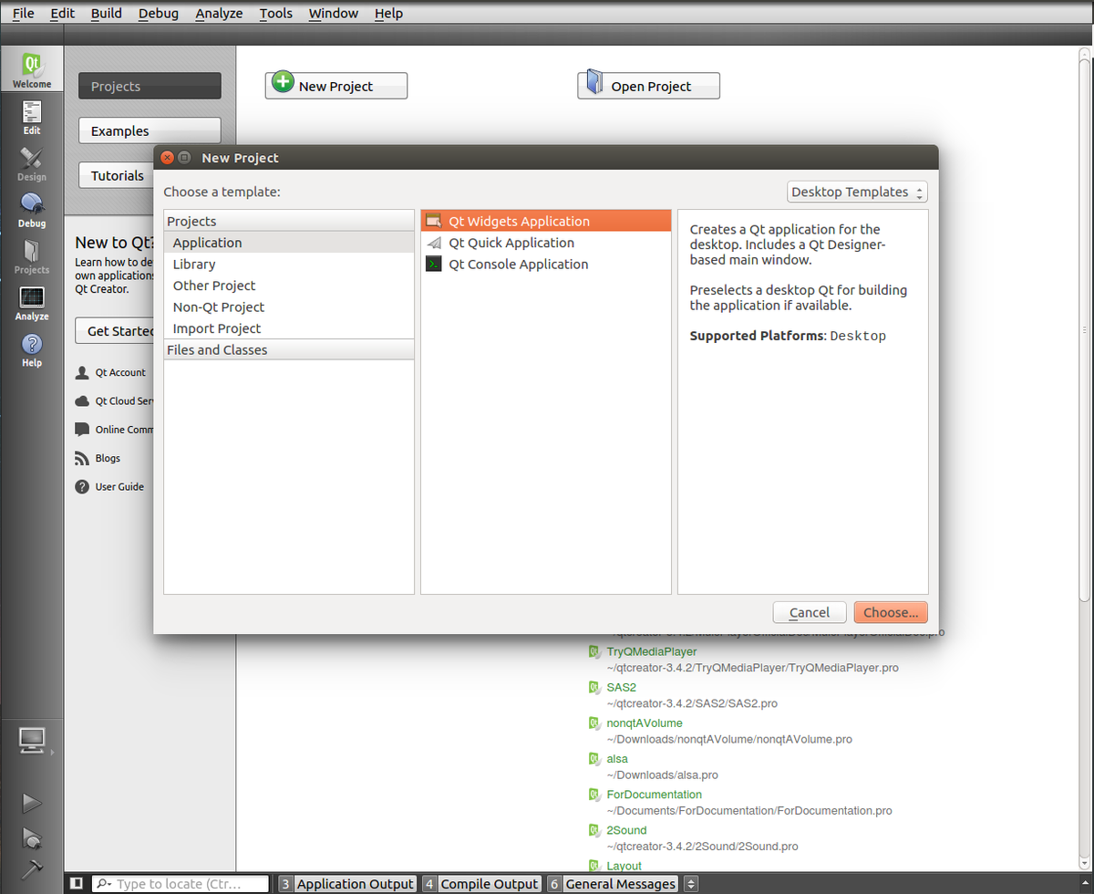 Creating a New EMAC OE SDK Project with qmake in Qt Creator - Creating ...